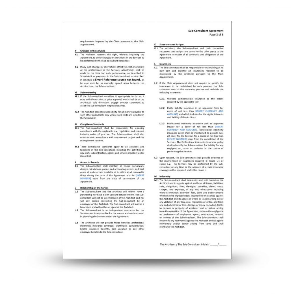 Sub-Consultant Agreement Template | Blue Turtle Consulting